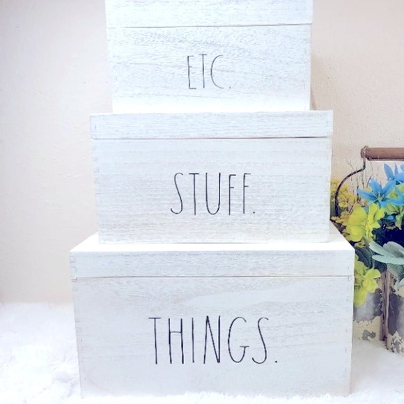 Rae Dunn | Storage & Organization | Rae Dunn White Nesting Storage ...